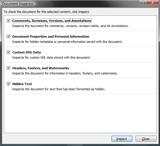 How to Use Document Inspector in Word 2007 | IToxy